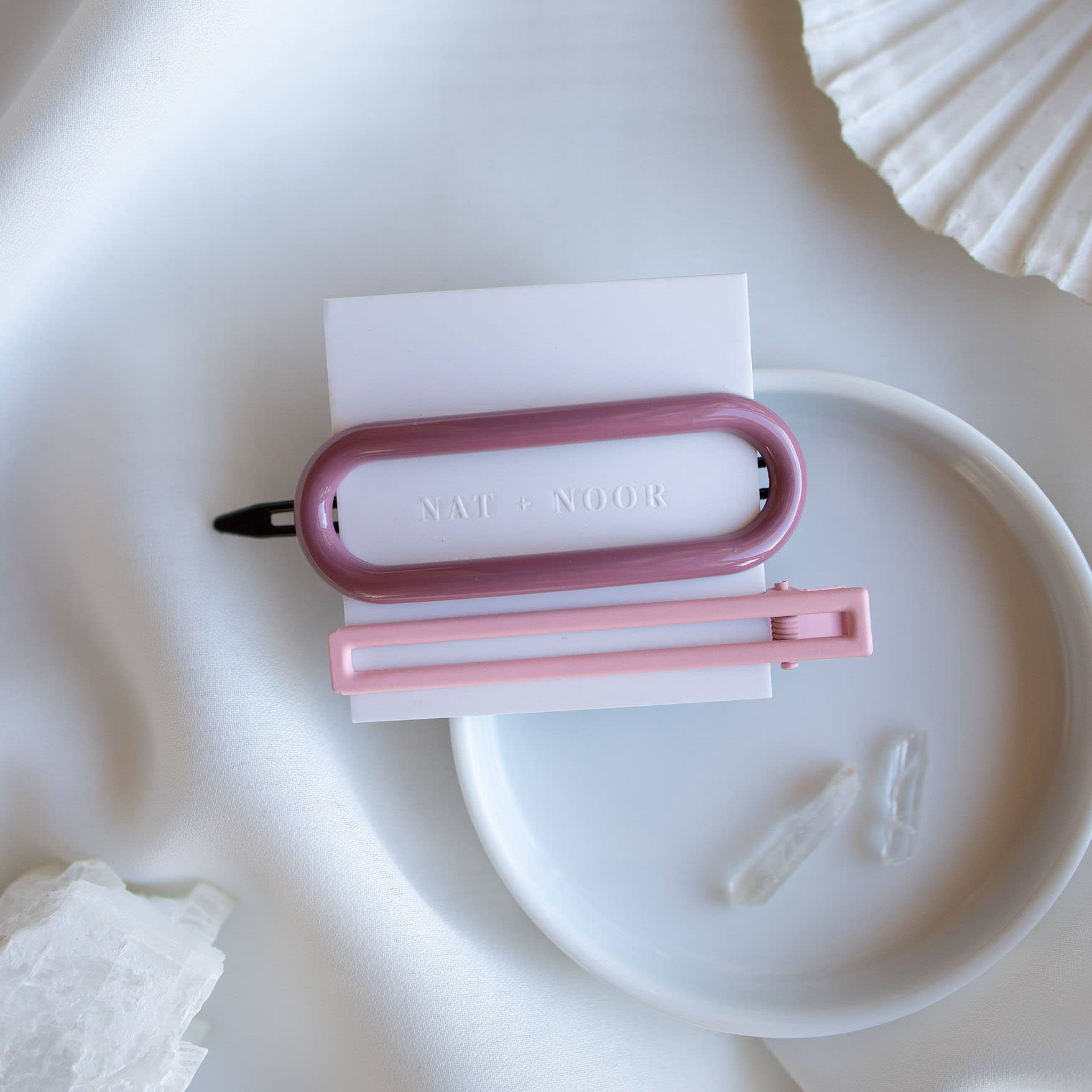 Byron in Pink Hair Clips | Ruff House Paperie